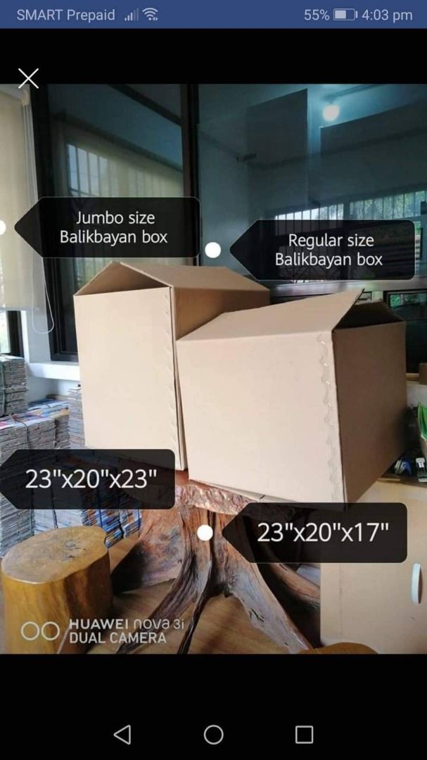 Balikbayan Box Corrugated On hand Brand New corrugated box, Furniture ...