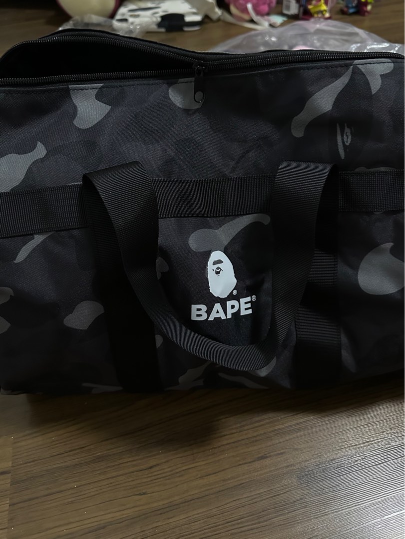 Bape Duffle Bag Black Magazine, Men's Fashion, Bags, Sling Bags on ...