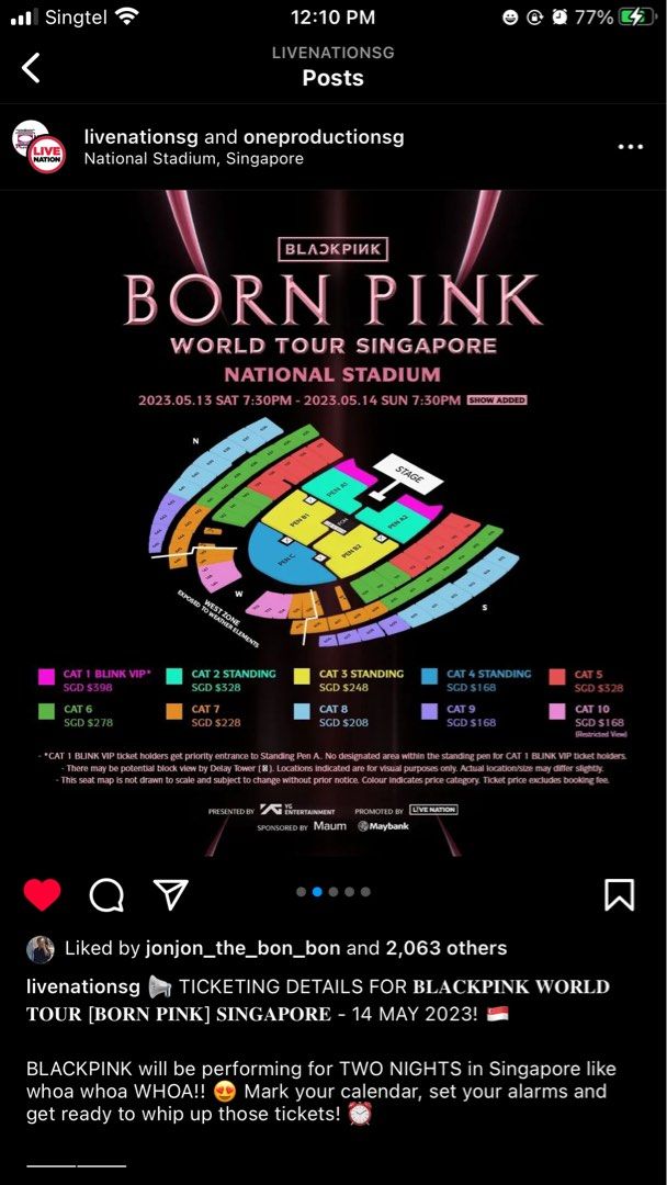 Blackpink concert, Tickets & Vouchers, Event Tickets on Carousell