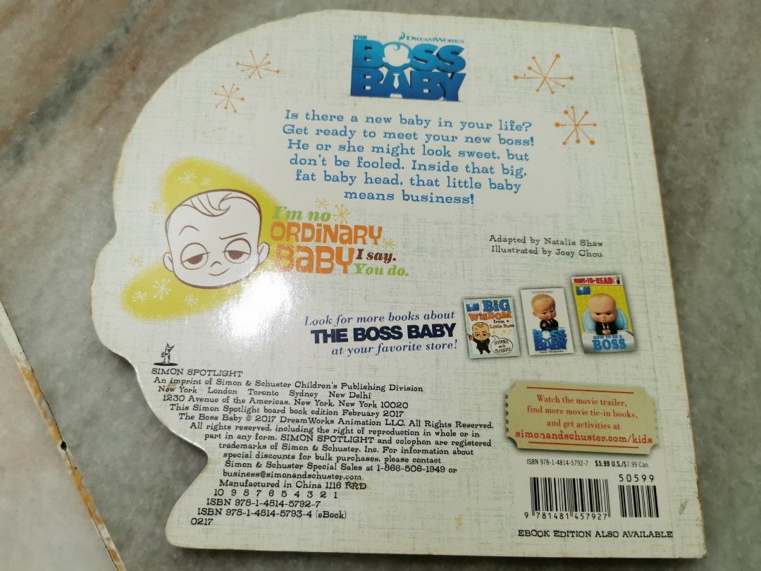 Boardbook ~ Boss Baby Meet Your new Boss!, Hobbies & Toys, Books ...