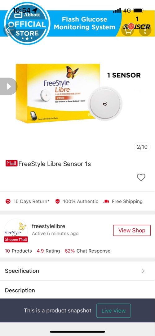 Brand New FreeStyle Libre Sensor 1s, Health & Nutrition, Medical Supplies & Tools on Carousell