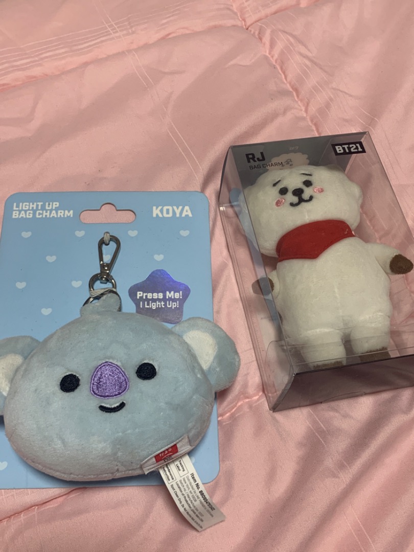 Bt21 koya and rj keychain, Hobbies & Toys, Memorabilia & Collectibles, K-Wave on Carousell