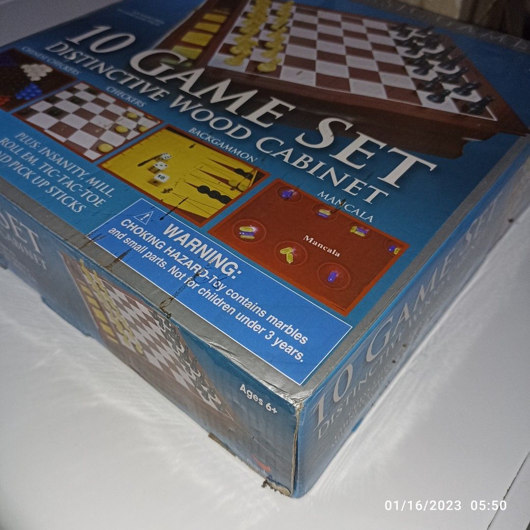 Cardinal Classic Games 10-Game Set Chess, Mancala, Backgammon, Pick-up ...