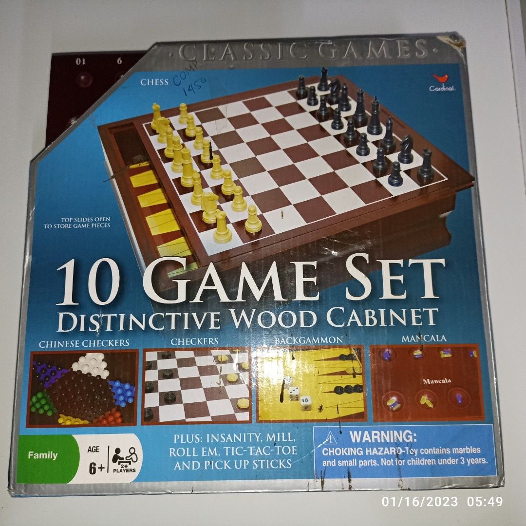 Cardinal Classic Games 10-Game Set Chess, Mancala, Backgammon, Pick-up ...