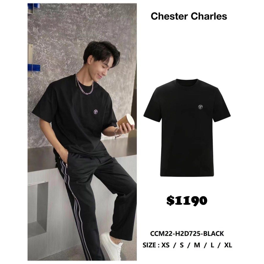 CHESTER CHARLES 男款Tee, 男裝, 上身及套裝, T-shirt、恤衫、有領衫 - Carousell