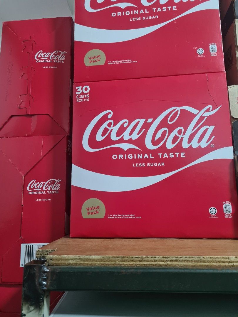 Coke Original Less Sugar 30s, Food & Drinks, Beverages on Carousell
