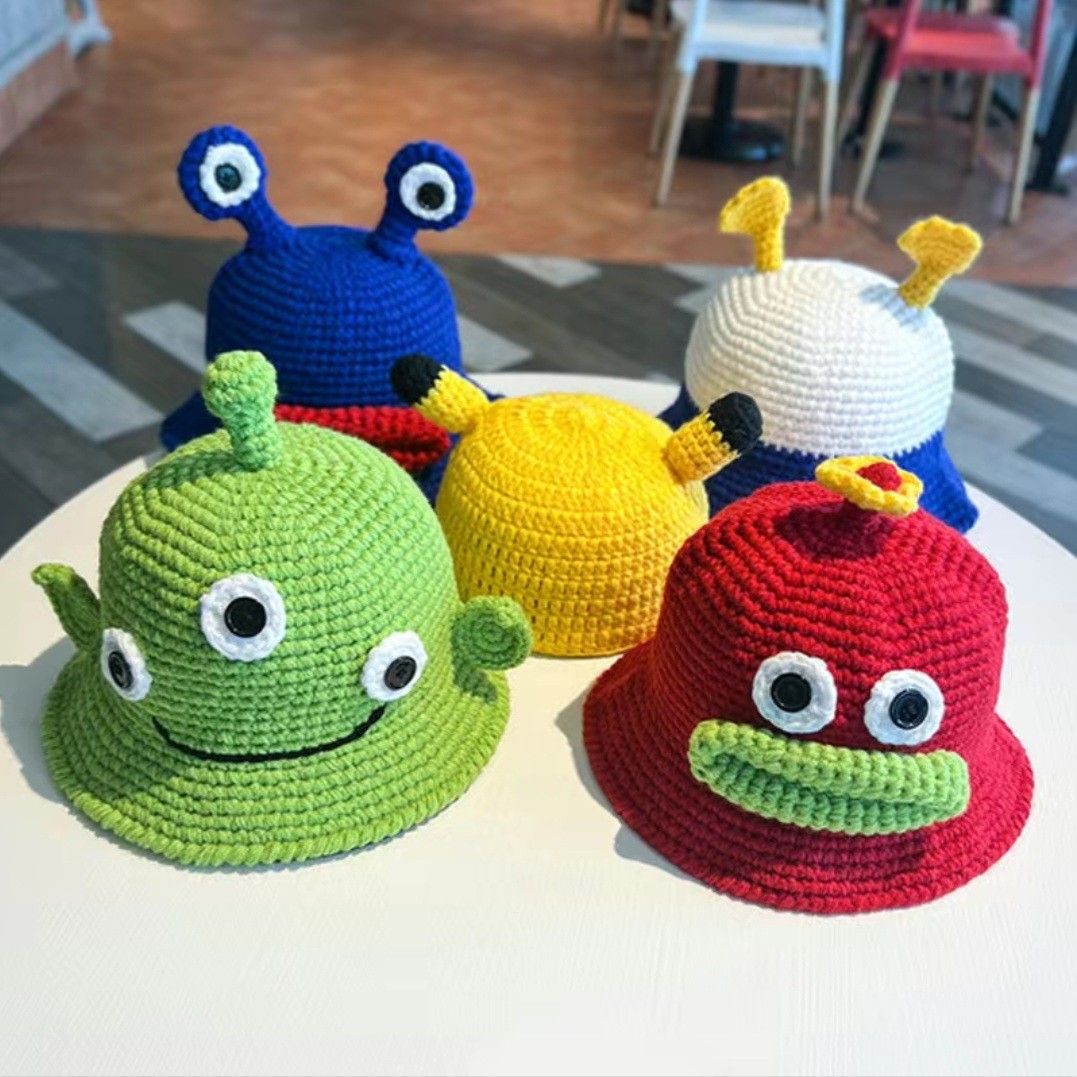 Crochet cartoon hats, Hobbies & Toys, Stationery & Craft, Handmade ...