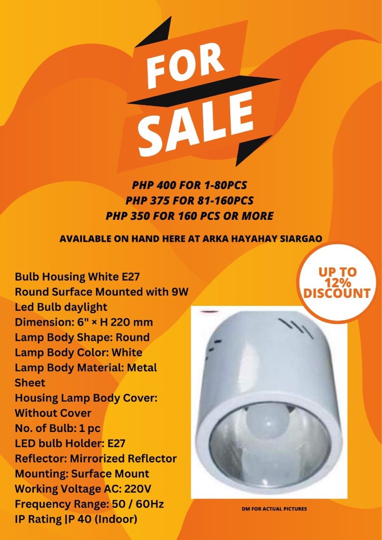 Ecoshift LED Mounted bulb with housing, Furniture & Home Living ...