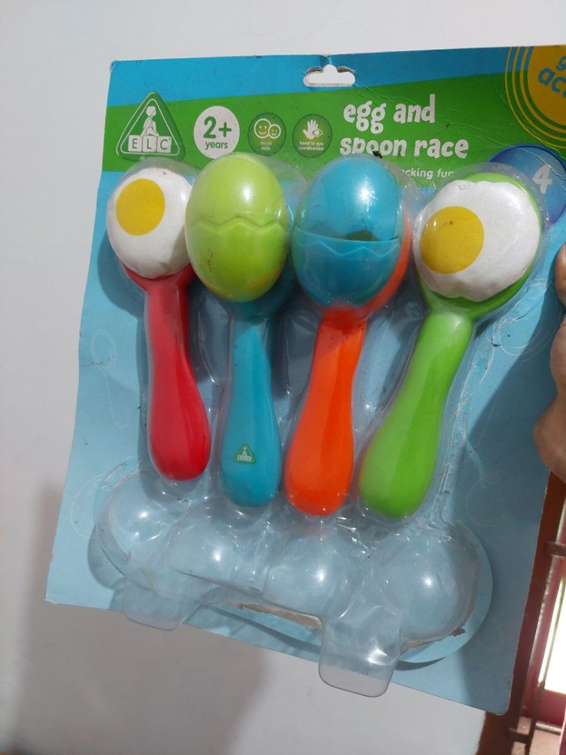 ELC Toys Eggs and Spoon Race Mainan telor teloran, Toys & Collectibles, Mainan di Carousell