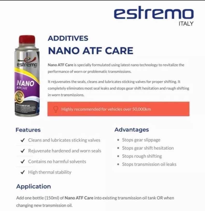 Estremo Nano ATF care Gearbox Additive (250ml), Car Accessories ...
