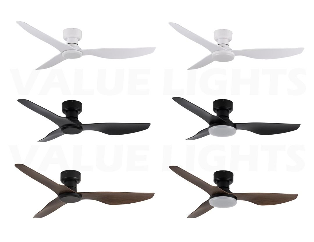 Fanco CO-FAN 48" Hugger DC Ceiling Fan for Low Ceiling LED 24W LED ...