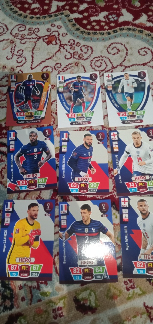 Fifa World Cup Cards 2022; ENGLAND AND FRANCE EXCLUSIVE PACK, Hobbies ...