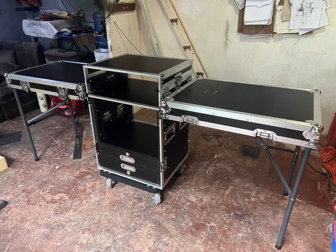 Flight Case with Wheels, Foldable Tables, and Mixer Mount (Custom-Built ...