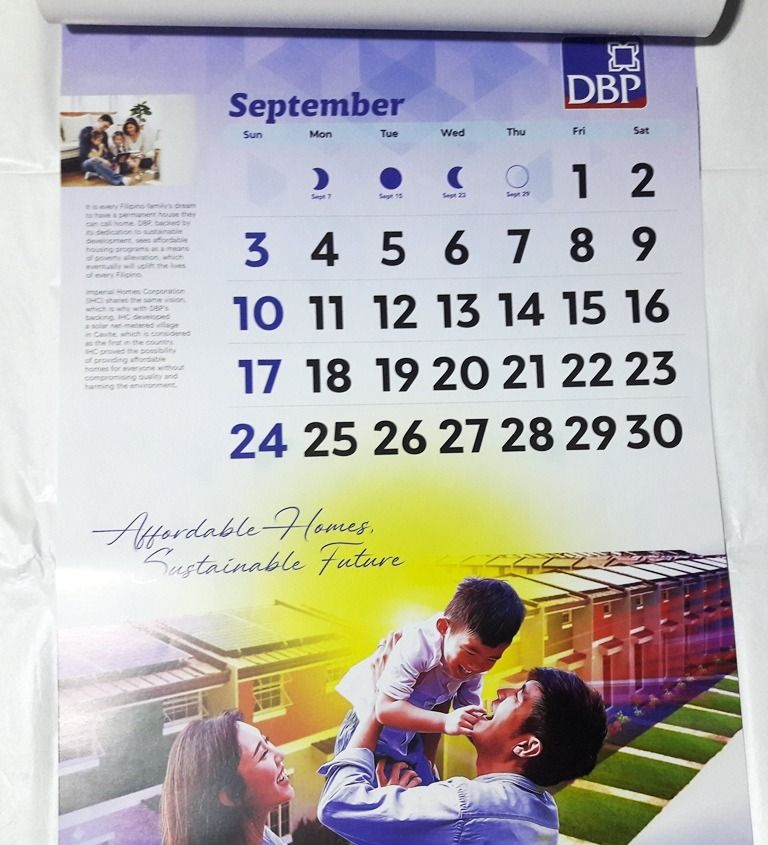 FREE DBP 2023 Wall Calendar, Free Items on Carousell