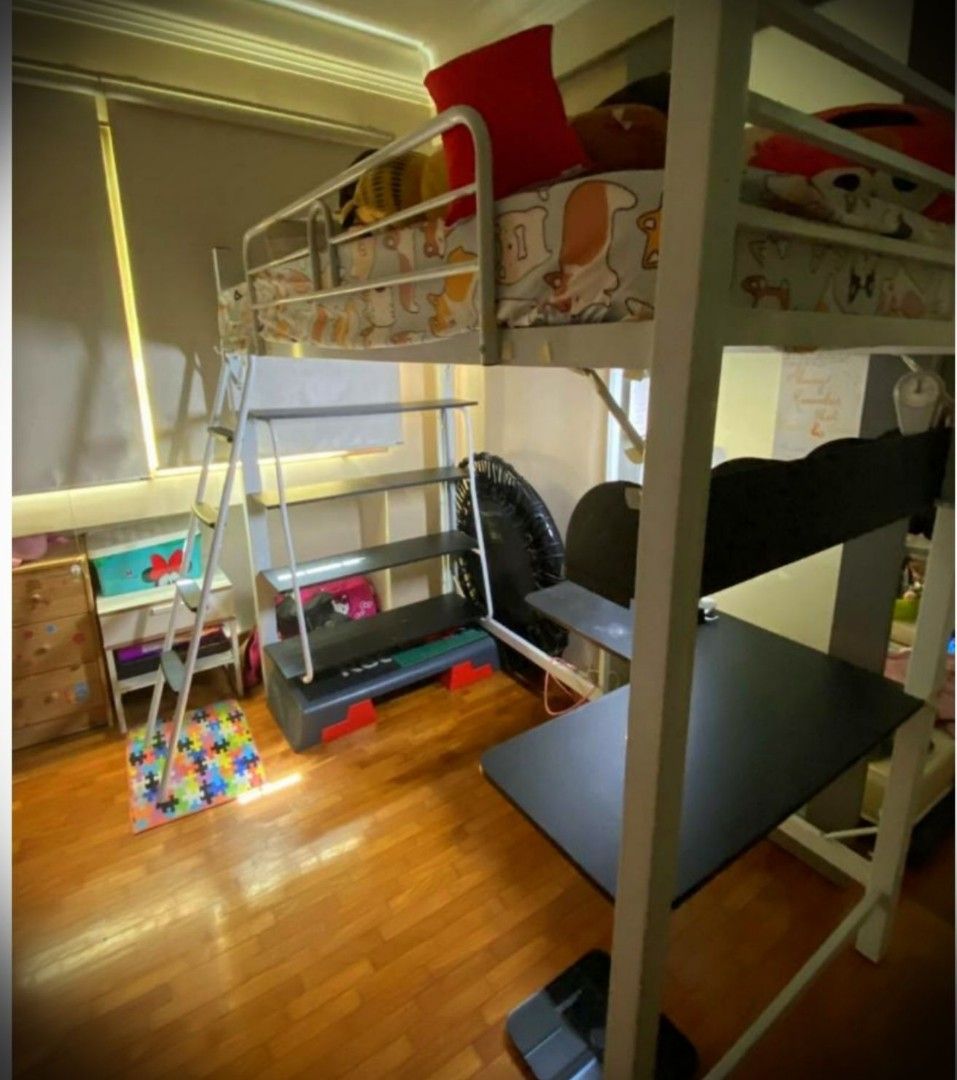 FREE! Double Decker Bunk Bed, Furniture & Home Living, Furniture, Bed ...