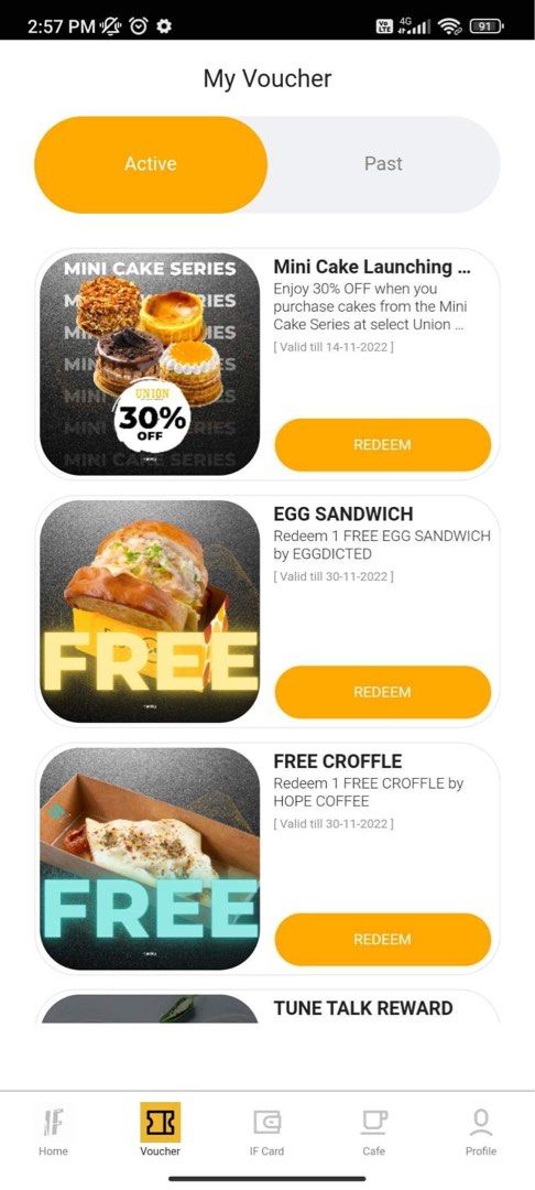 Free food No minimum spend, Tickets & Vouchers, Vouchers on Carousell