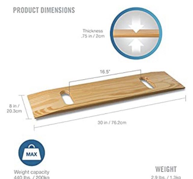 Genuine DMI Transfer Board Slide Board, Made of Heavy-Duty Wood for ...