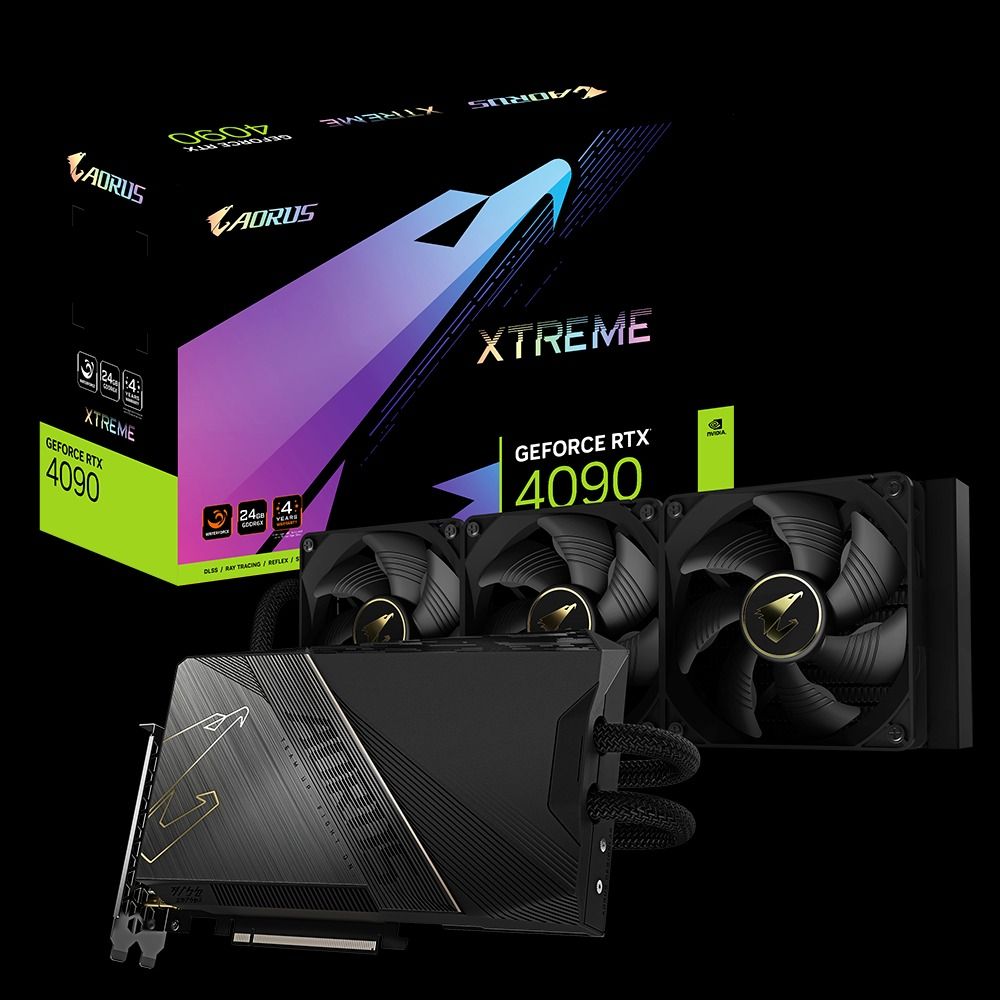GIGABYTE AORUS Nvidia Geforce RTX4090/RTX 4090 XTREME WATERFORCE 24G ...