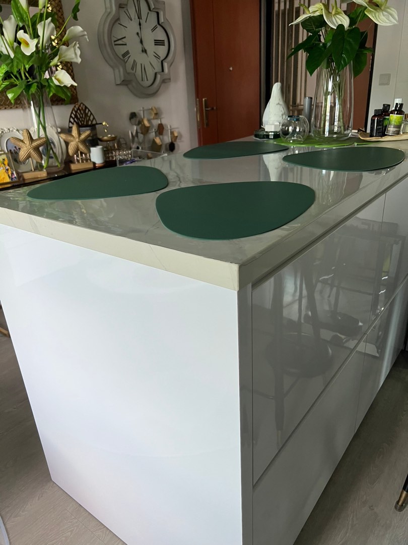 Moveable Kitchen Island Marble Countertop , Furniture & Home Living ...