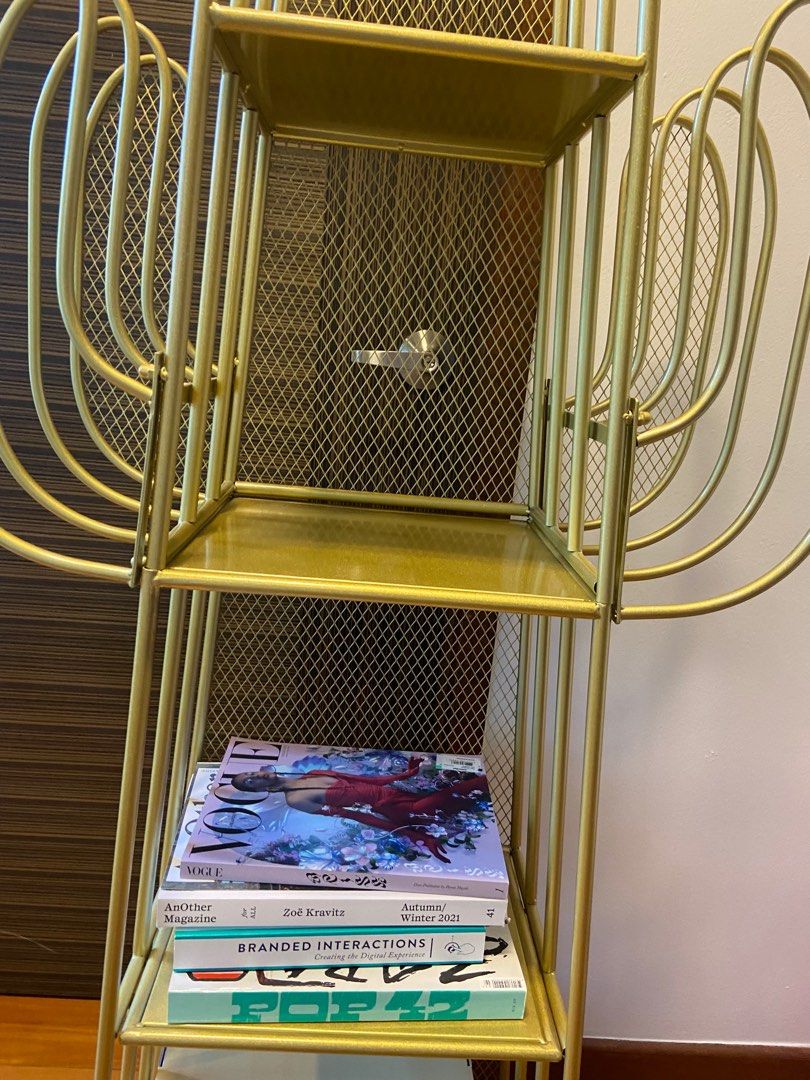 Gold Metal Display Cactus Shelf, Furniture & Home Living, Furniture ...