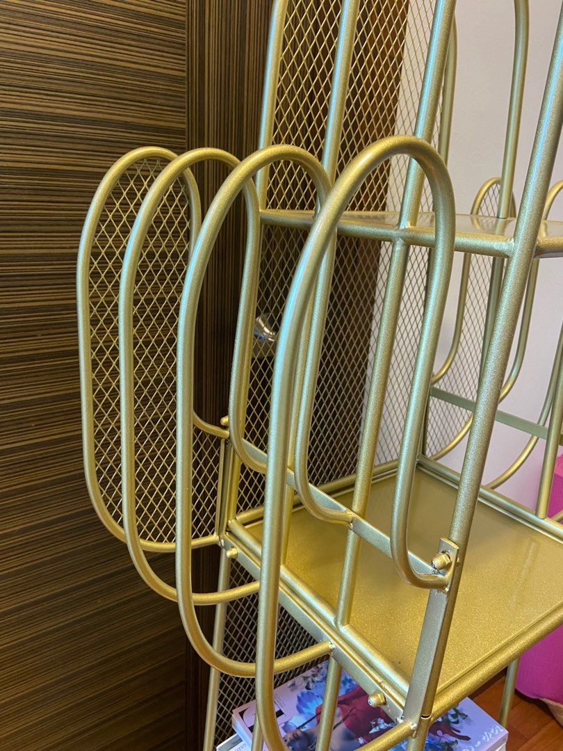 Gold Metal Display Cactus Shelf, Furniture & Home Living, Furniture ...