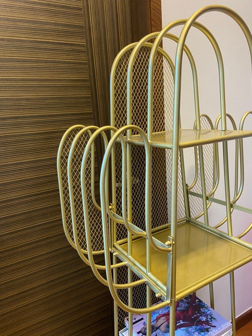 Gold Metal Display Cactus Shelf, Furniture & Home Living, Furniture ...