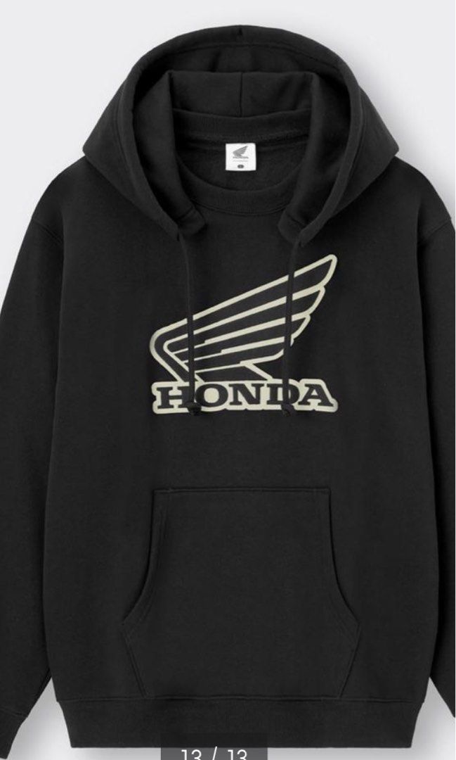 GU x Honda 帽T 尺寸L, 他的時尚, 上衣與西裝, 帽T、大學T在旋轉拍賣