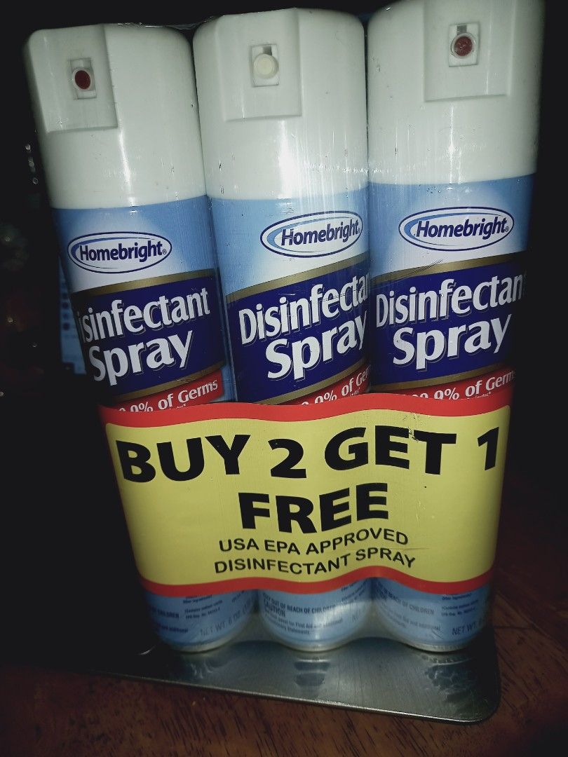 Homebright Disinfectant Spray 170g, Furniture & Home Living, Home ...