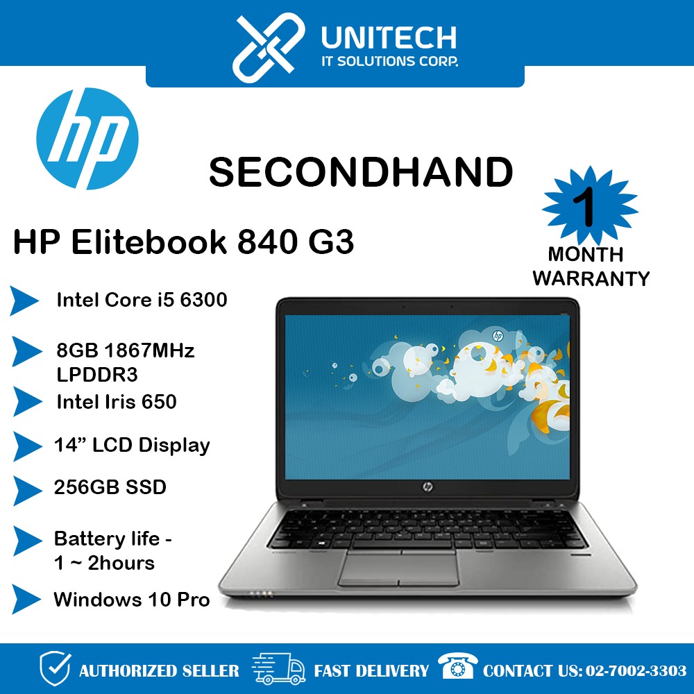 HP ELITEBOOK 840 G3 Notebook PC, Computers & Tech, Laptops & Notebooks ...