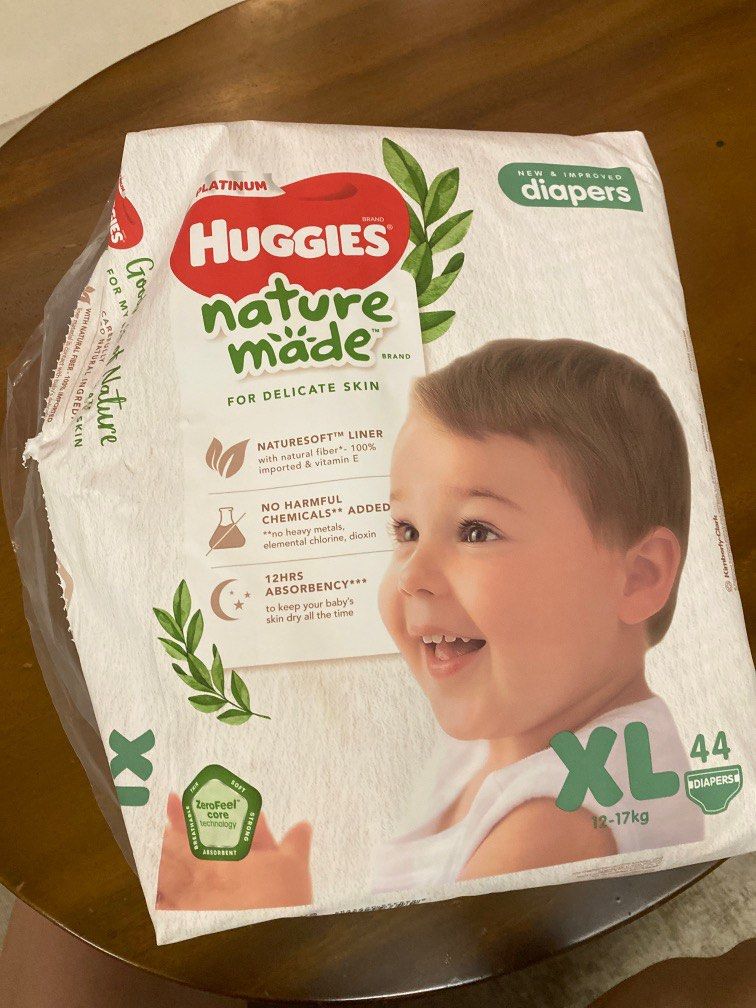 Huggies Nature Made XL, Babies & Kids, Bathing & Changing, Diapers ...