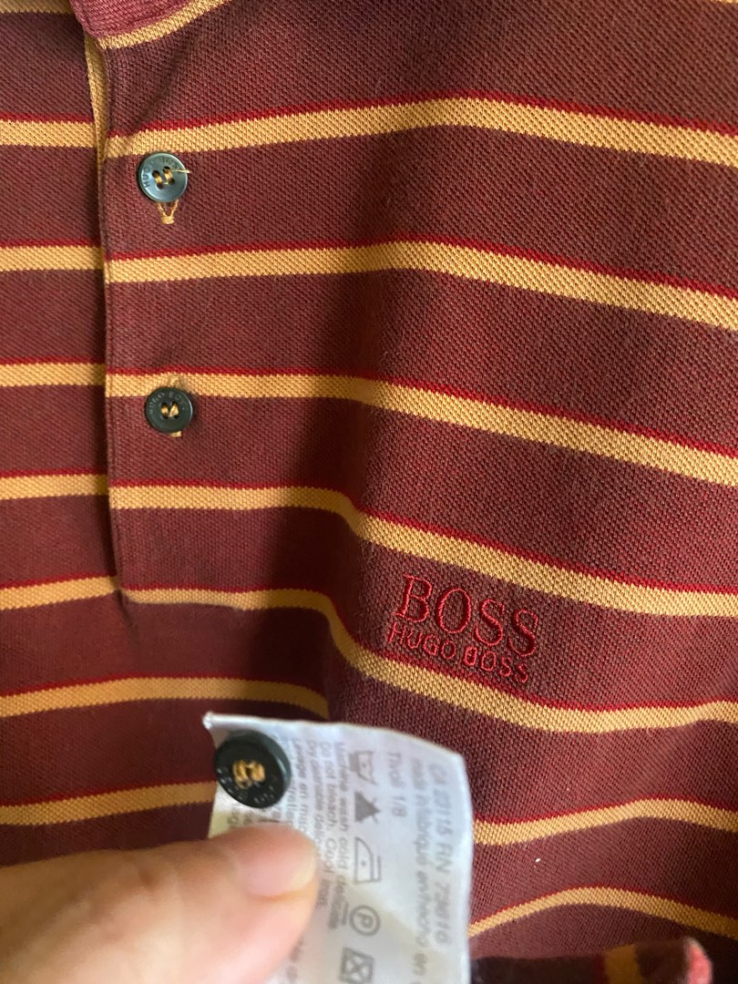 Hugo Boss Brown Stripes, Men's Fashion, Tops & Sets, Tshirts & Polo ...