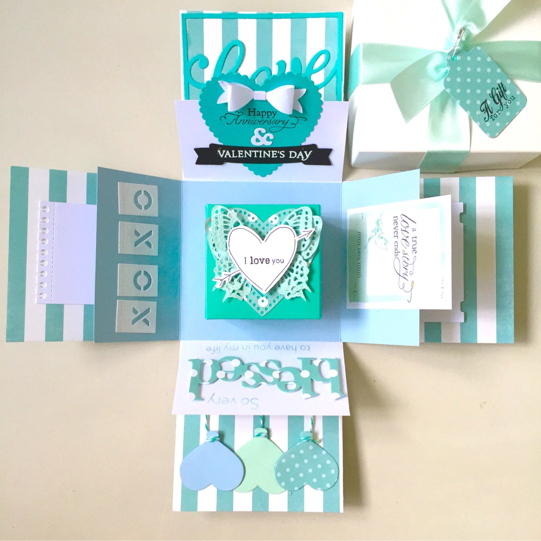 I love you explosion interactive box card, Hobbies & Toys, Stationery ...
