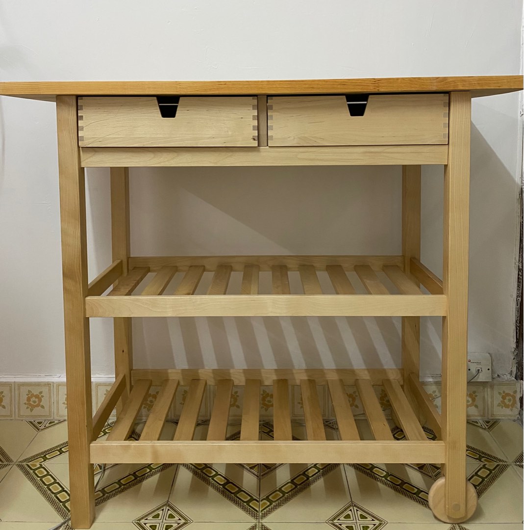 Ikea Forhoja 活動工作枱連層架, 傢俬＆家居, 傢俬, 櫃子、組合櫃及置物架 - Carousell