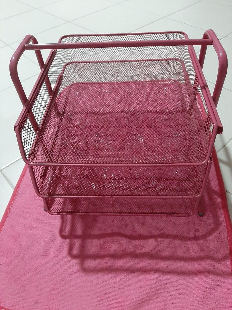 IKEA Pink paper/document tray, Furniture & Home Living, Home ...