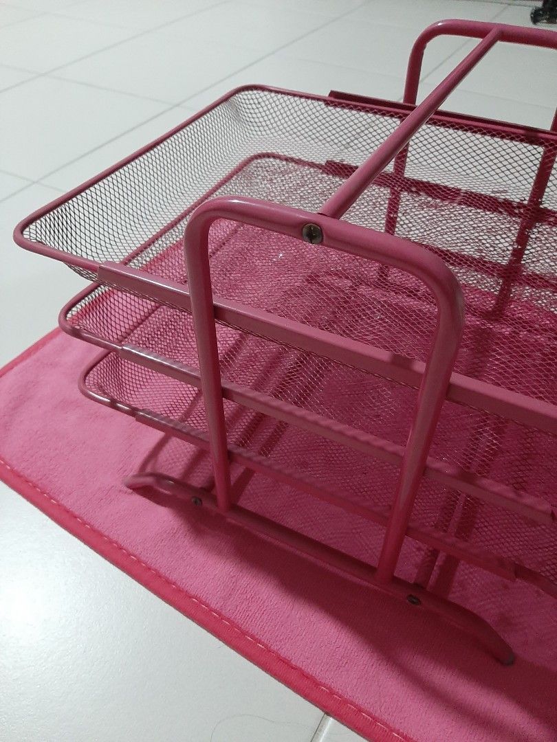 IKEA Pink paper/document tray, Furniture & Home Living, Home ...