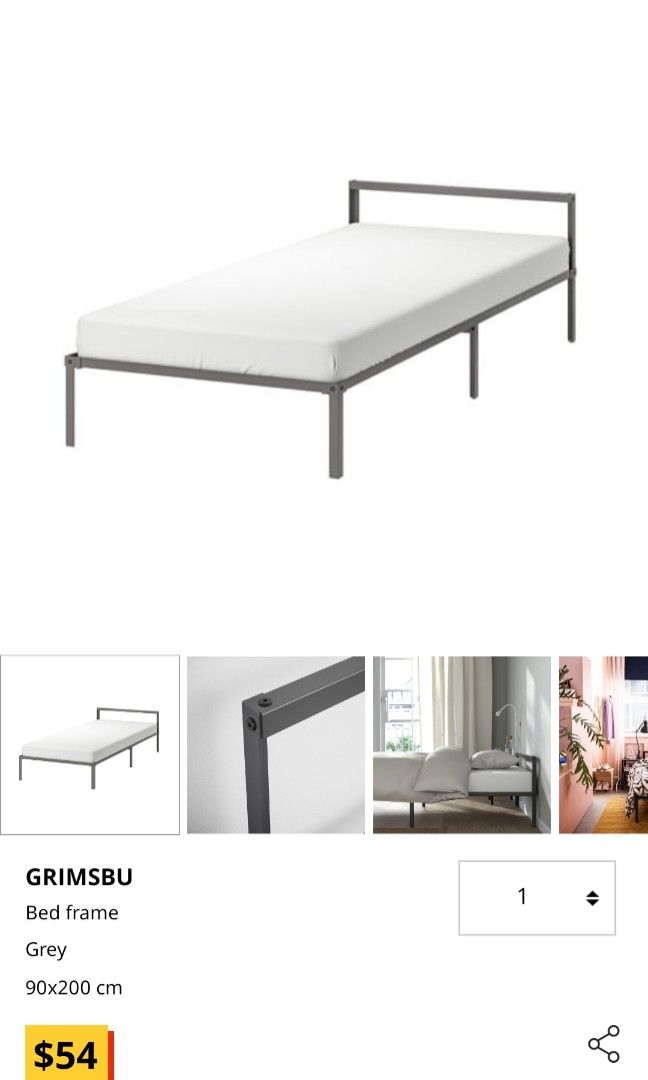 IKEA Single Bed Frame, Furniture & Home Living, Bedding & Towels on ...