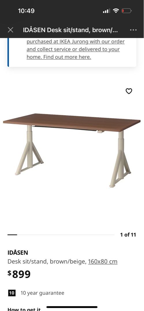 IKEA Idasen Standing desk, Furniture & Home Living, Furniture, Tables ...