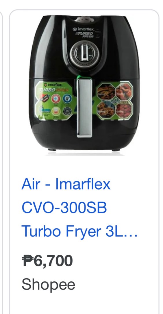 Imarflex Air Fryer Brand New, TV & Home Appliances, Kitchen Appliances ...