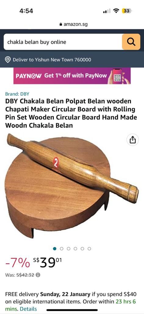 Indian Chakla Belan for roti, Furniture & Home Living, Kitchenware ...
