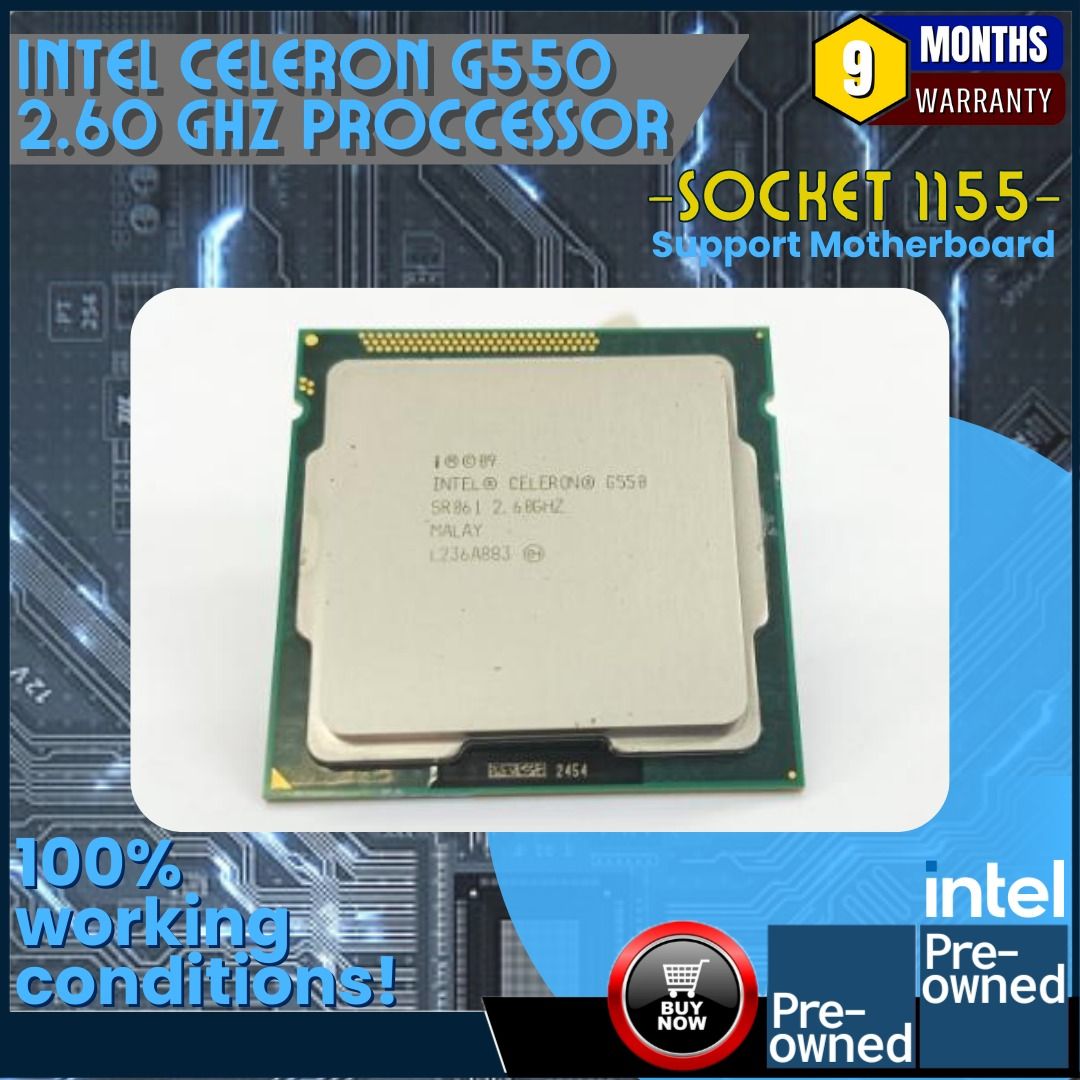 Intel Celeron G550 2 60ghz Sandy Bridge Processor Support Mother Socket 1155 Computers And Tech