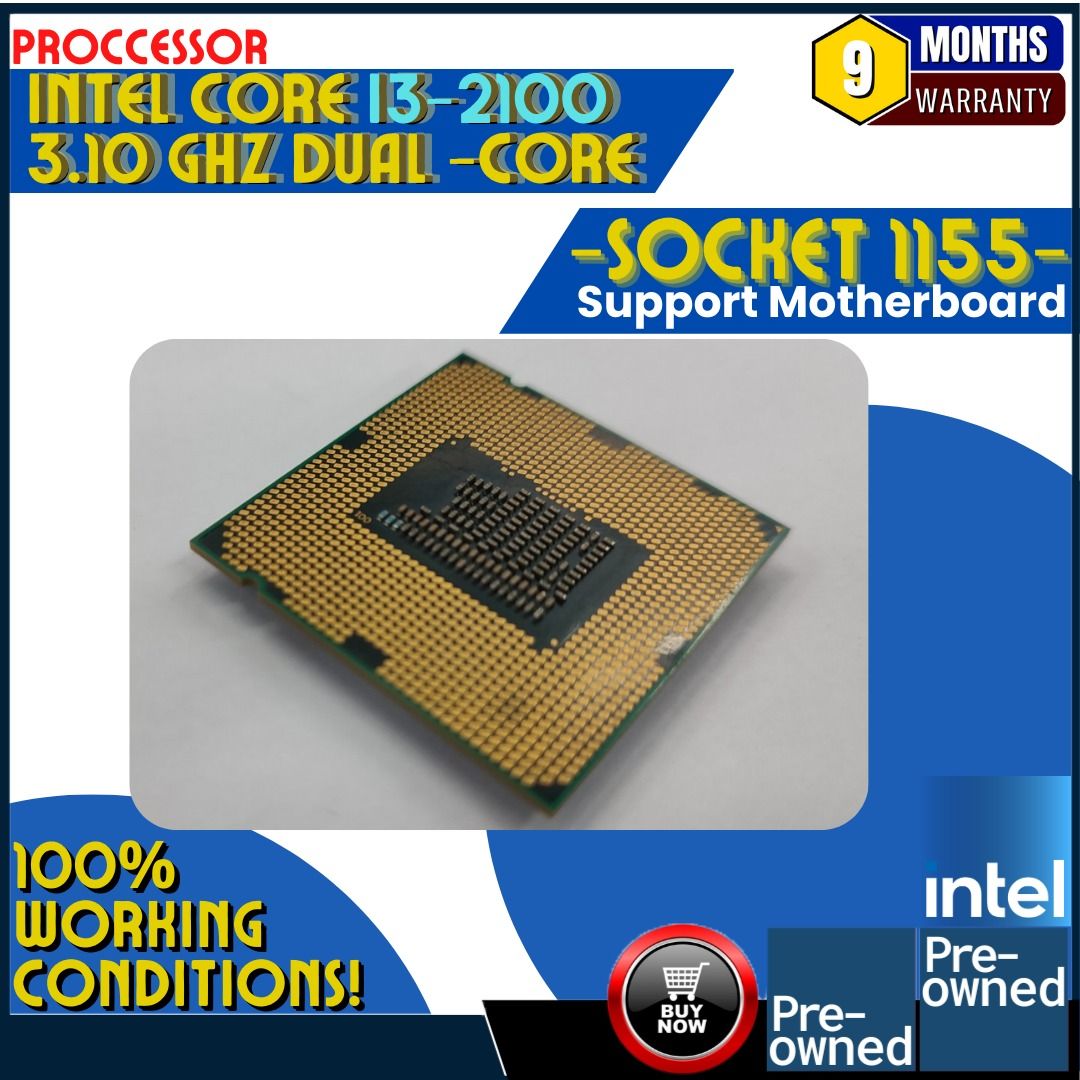 Intel Core i3-2100 3.10GHz Dual-Core 2nd Gen Sandy Bridge Processor ...