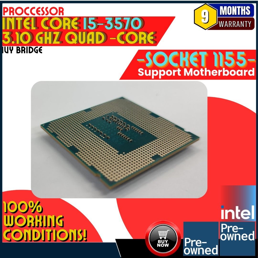 Intel Core i5-3570 3.40GHz 3rd Gen IVY Bridge Proccessor Motherboard ...