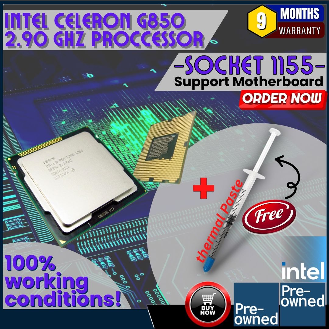 Intel Pentium G850 2.8GHz Dual-Core Sandy Bridge Support mother Socket ...