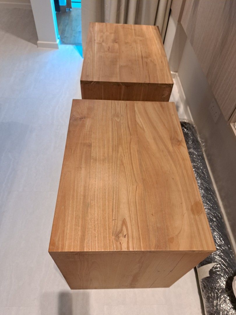 Bedside Table in Solid Teak Wood from John Erdos, Furniture & Home Living, Furniture, Tables ...