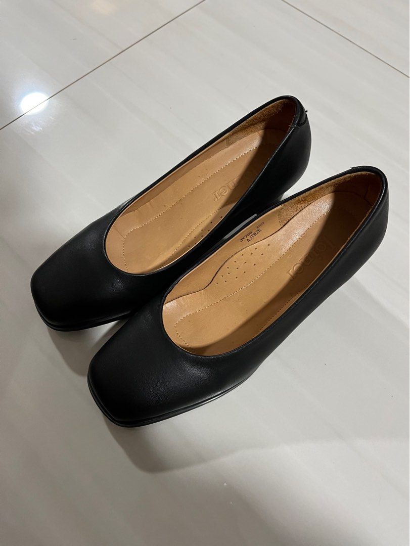 CLEARANCE Joiner Court Shoes Formal black square front platform heels ...