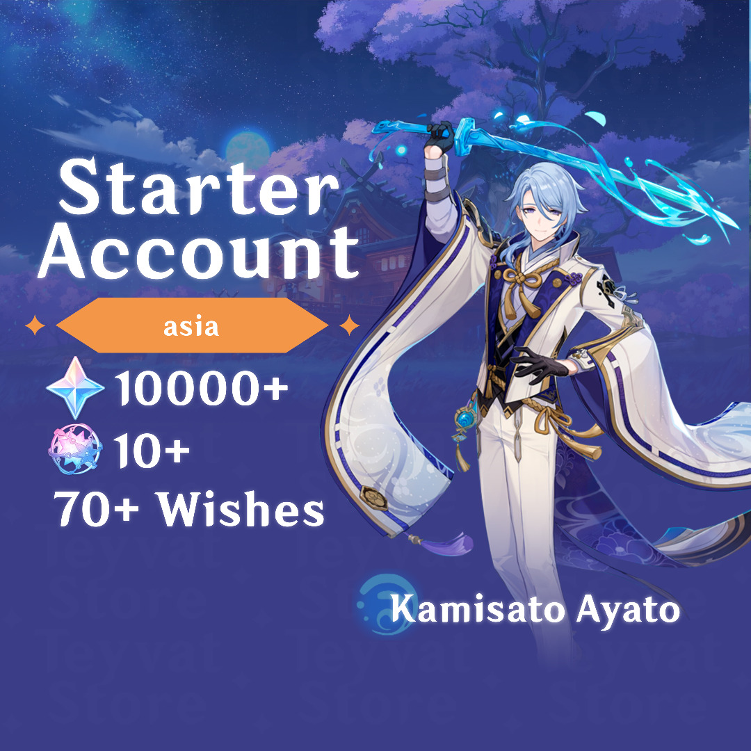 Kamisato Ayato | 70+ Wishes - AR10 Genshin Impact Starter Account ...