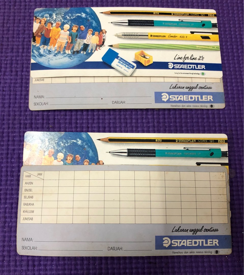 kertas jadual waktu, Hobbies & Toys, Collectibles & Memorabilia ...