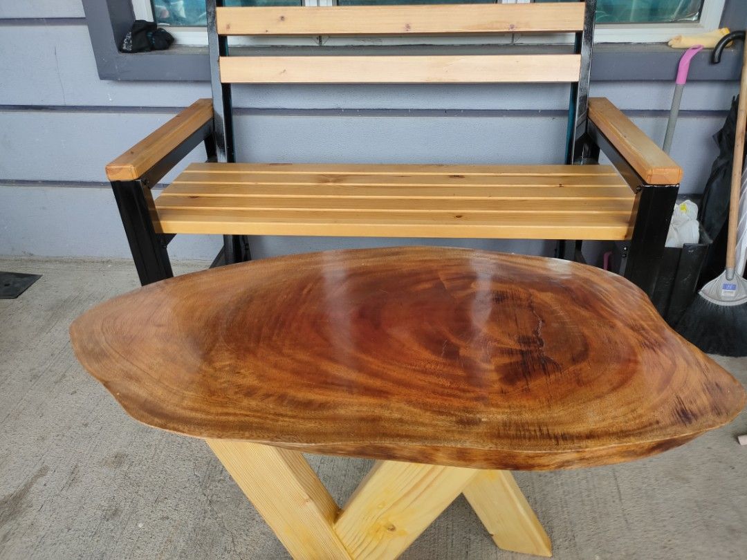 Kerusi Kayu Outdoor Garden, Furniture & Home Living, Outdoor Furniture ...