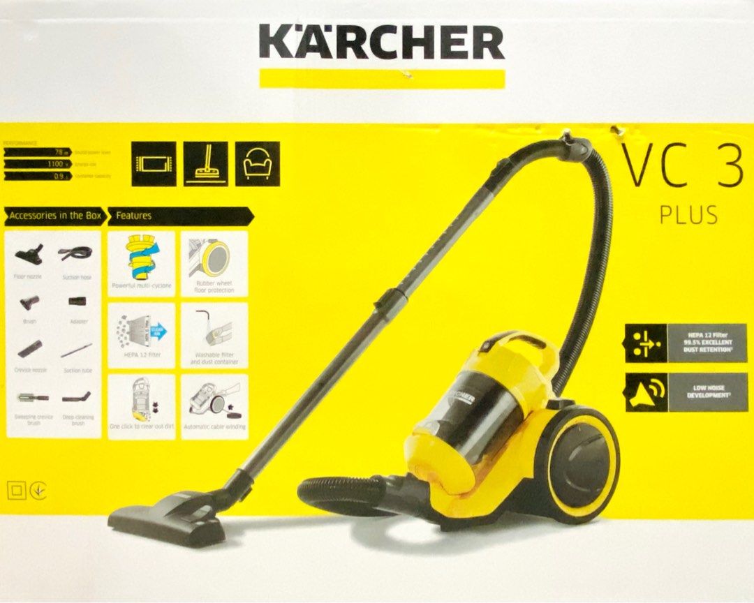 kärcher Bagless Vacuum Cleaner VC3 Plus, power 1100W, TV & Home ...
