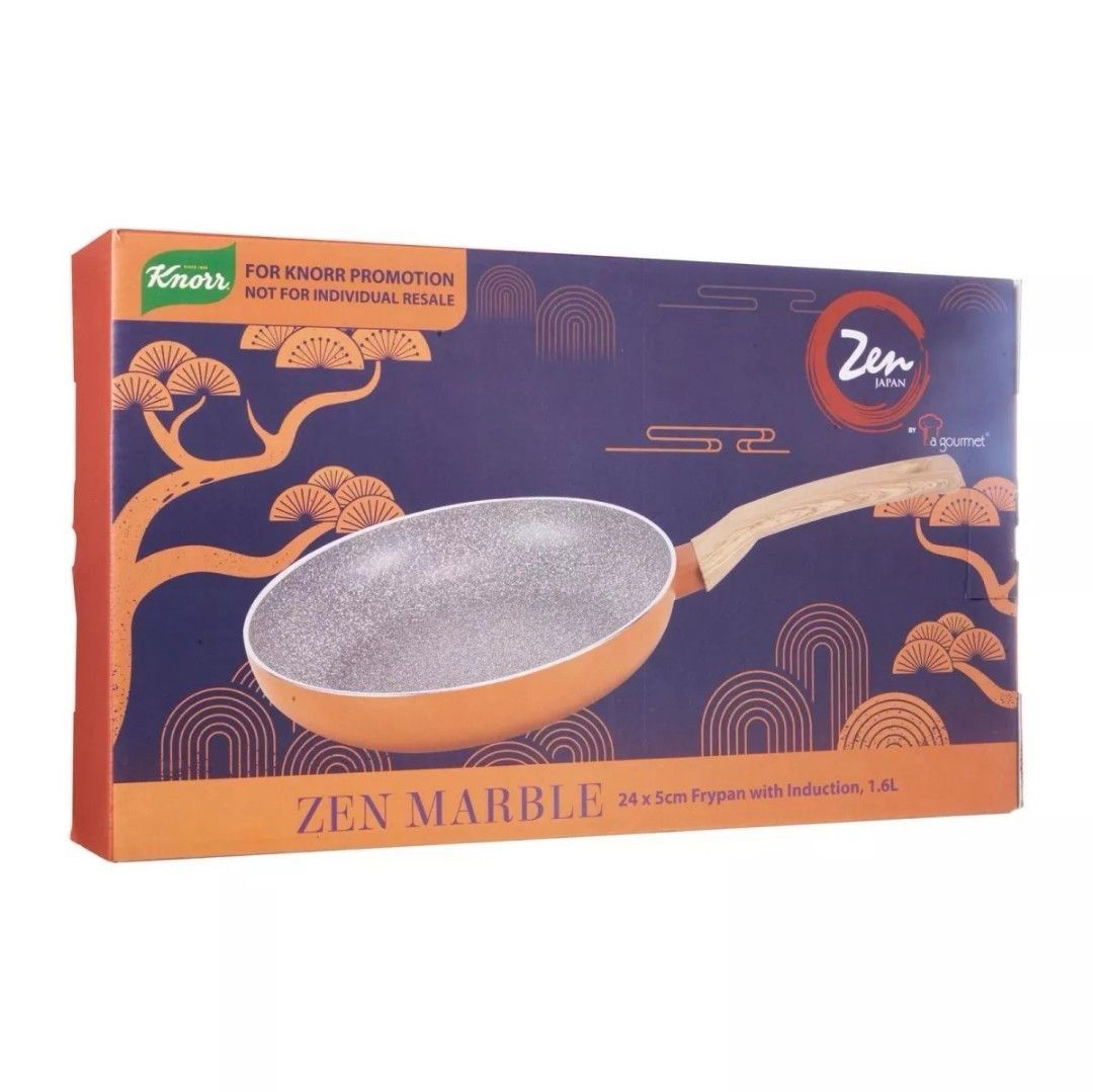 La Gourmet 24cm zen marble frypan with induction, Furniture & Home ...